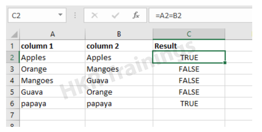 How to Compare Two Columns in Excel | Complete Overview